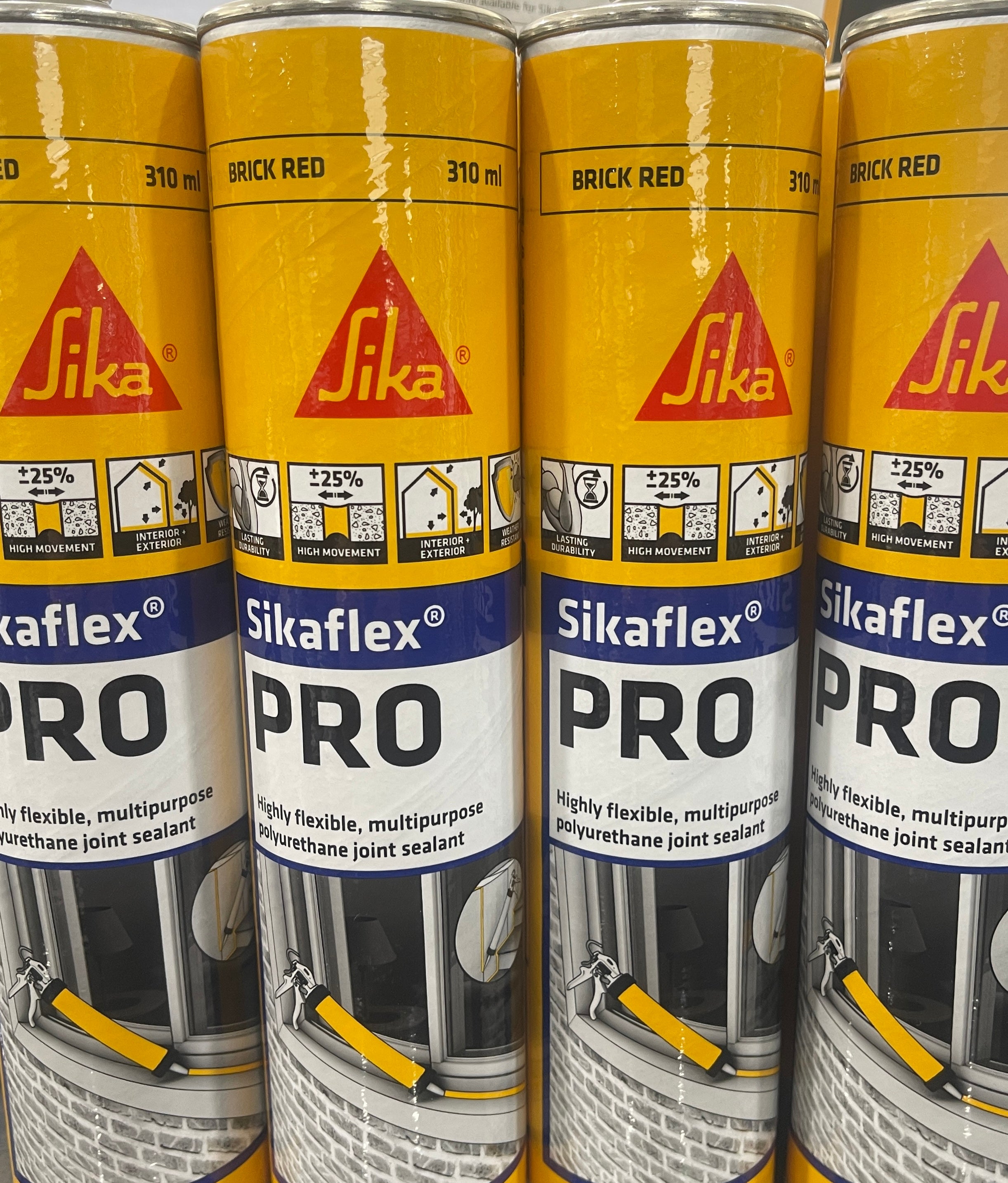 SIKAFLEX PRO Brick Red CTR 310ml Sealant for concrete and masonry faca ...